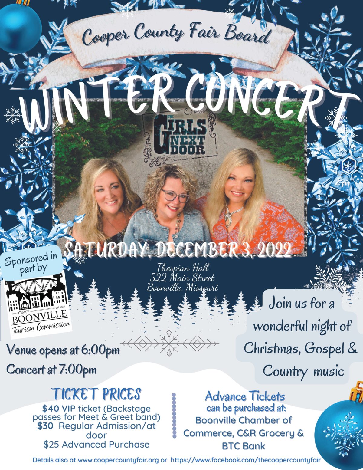 Cooper County Fair Board ‘Winter Concert’ with the KC Girls Next Door ...