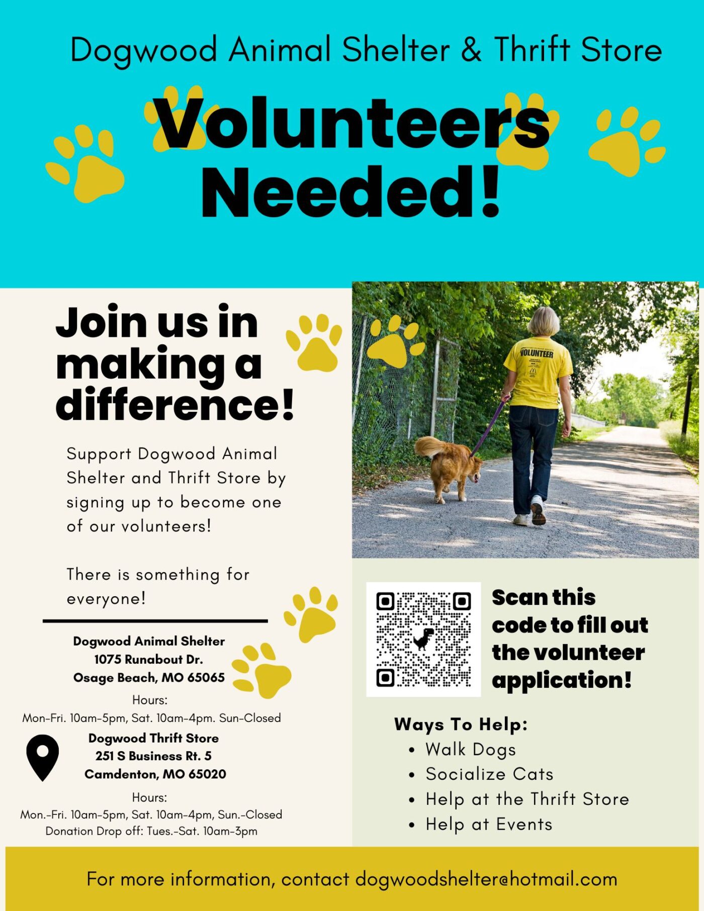 Dogwood Animal Shelter & Thrift Store – Volunteers Needed – ABC 17 NEWS ...
